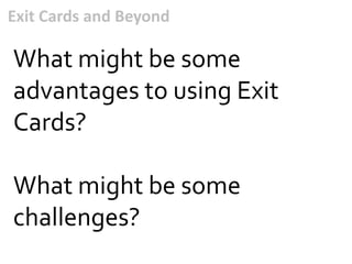 Exit cards and beyond | PDF
