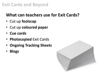 Exit cards and beyond | PDF