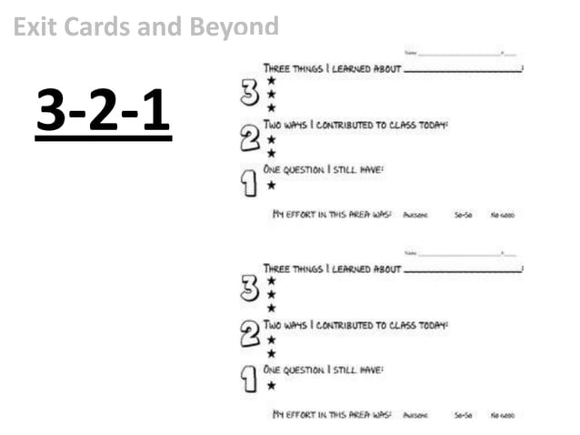 Exit cards and beyond | PDF