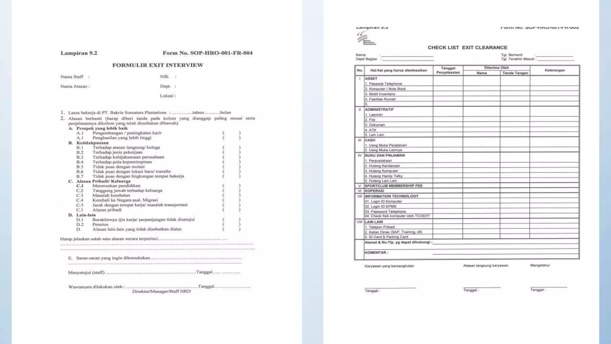 Panduan Exit clearance untuk staff mengundurkan diri | PPTX