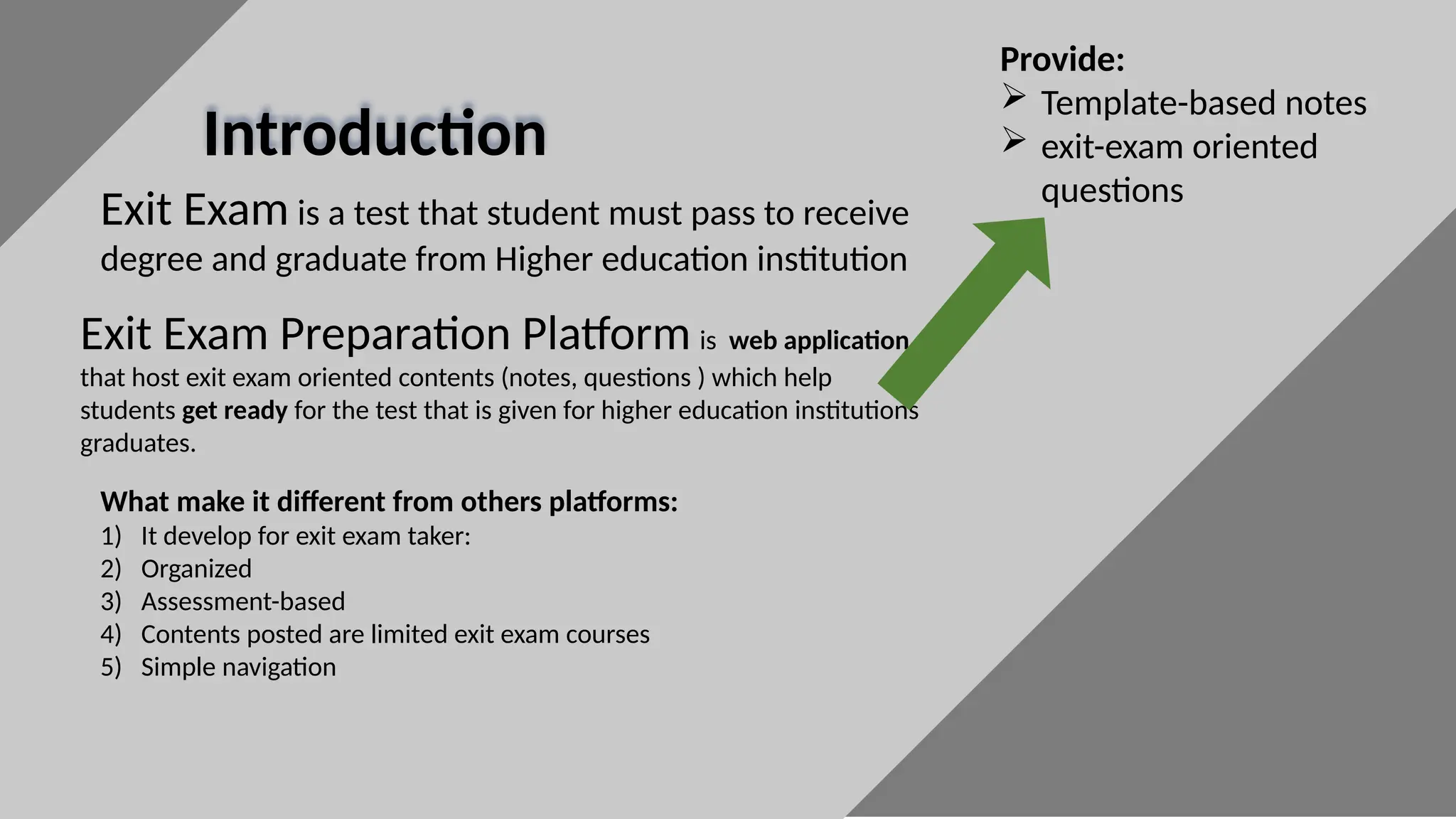 exit exam preparation platform presentation.pptx