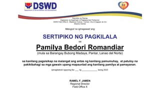 EXITING-GRADUATING HOUSEHOLD CERTIFICATES-ML HASANIE ALI.pptx