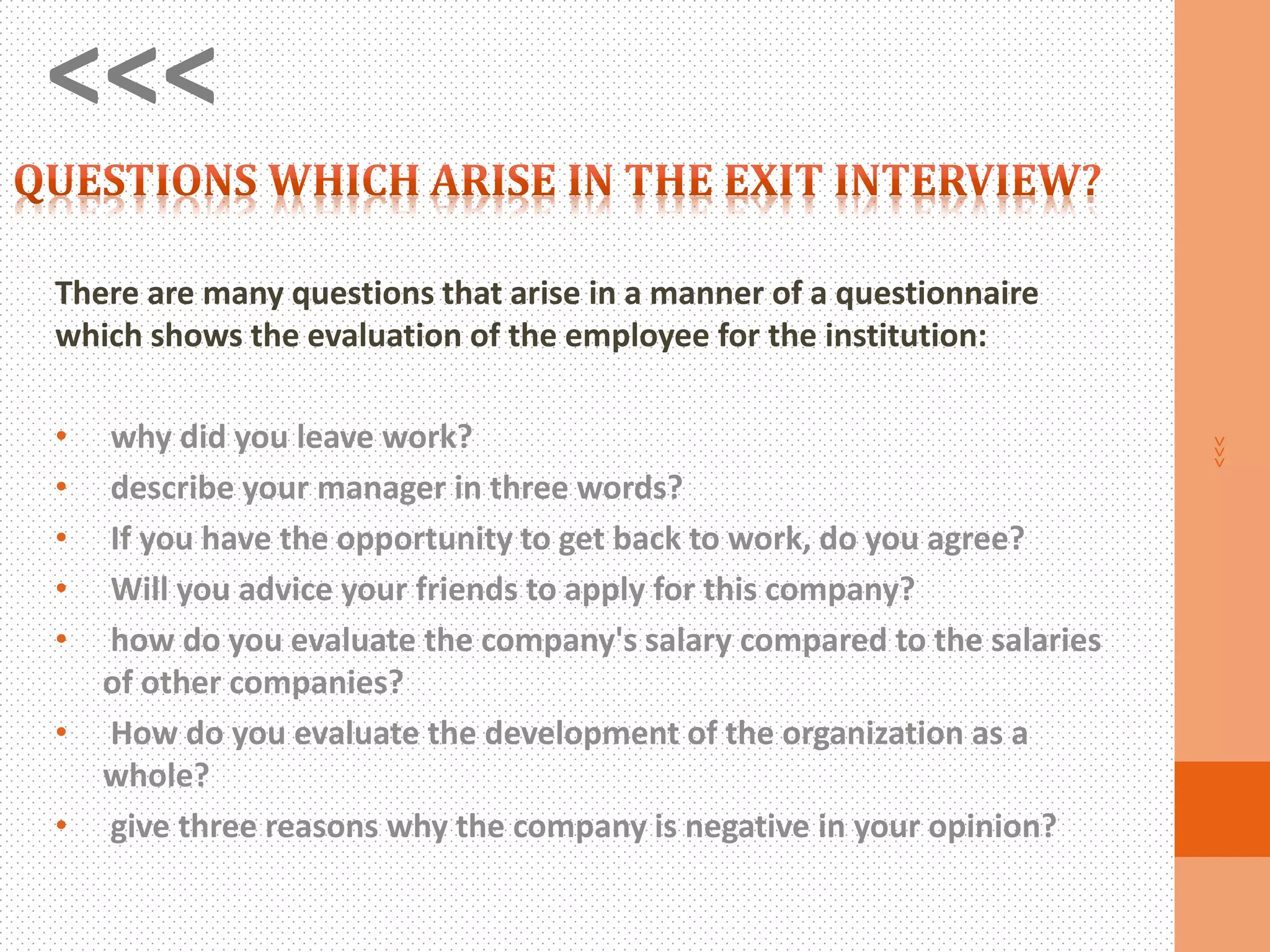 Exit interview | PPT