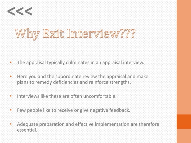 Exit interview | PPT