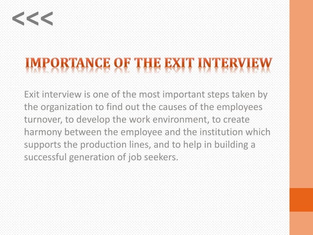 Exit interview | PPT