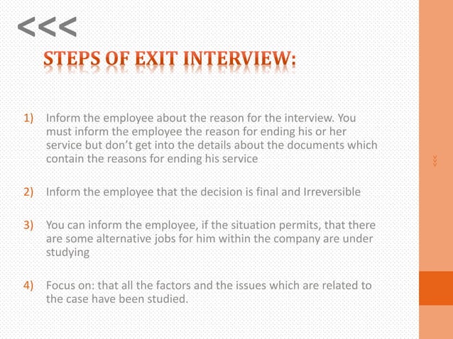 Exit interview | PPT