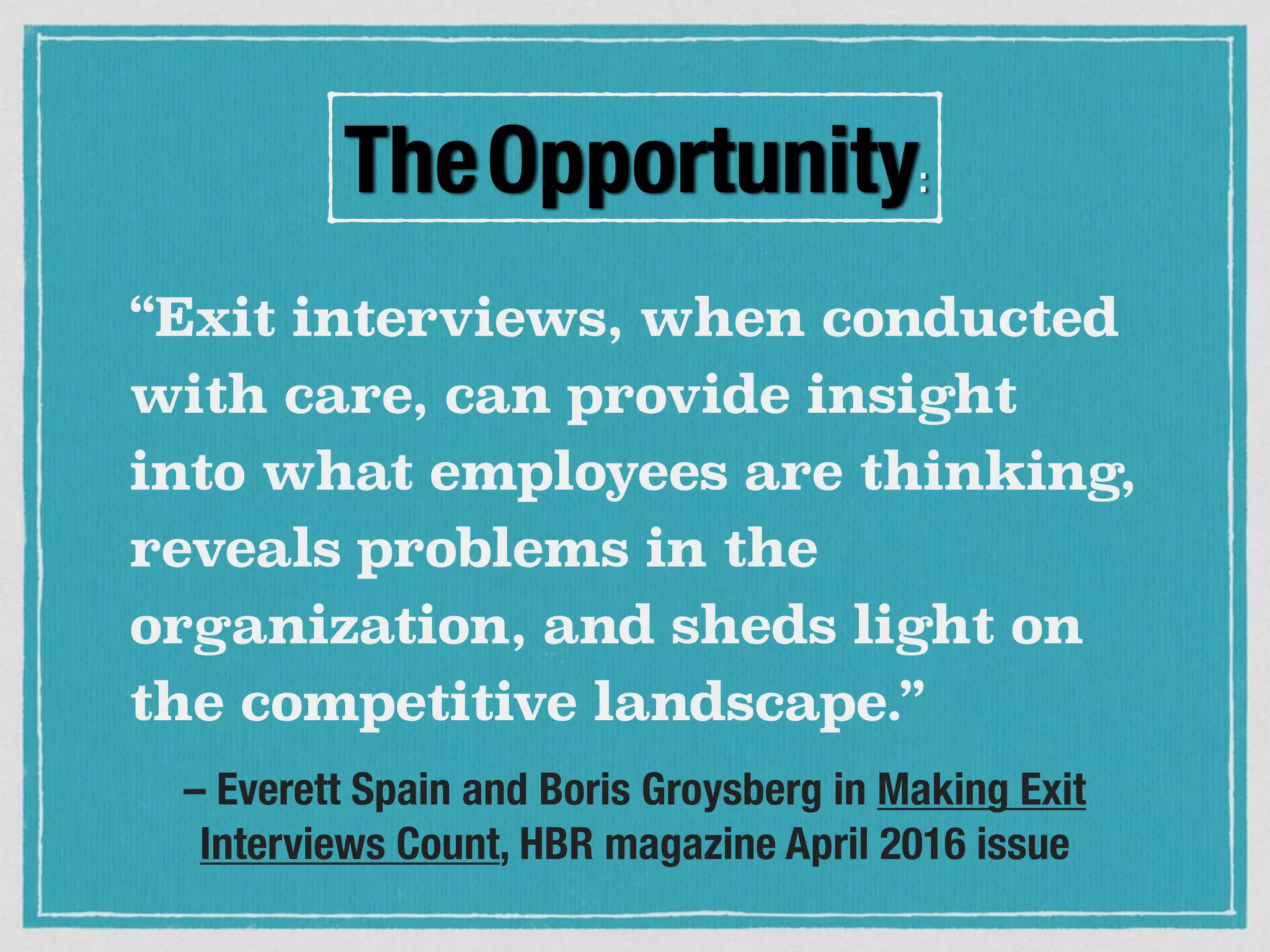 Exit Interviews: 6 Goals | PDF