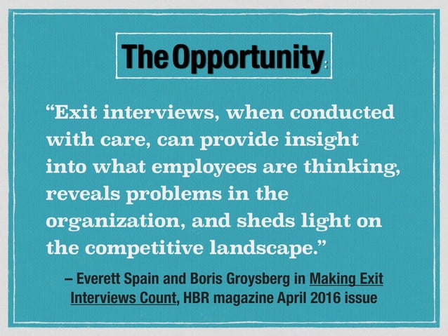Exit Interviews: 6 Goals | PPT