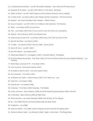 Exitos de los años 60 y 70 del pop rock venezolano | DOC