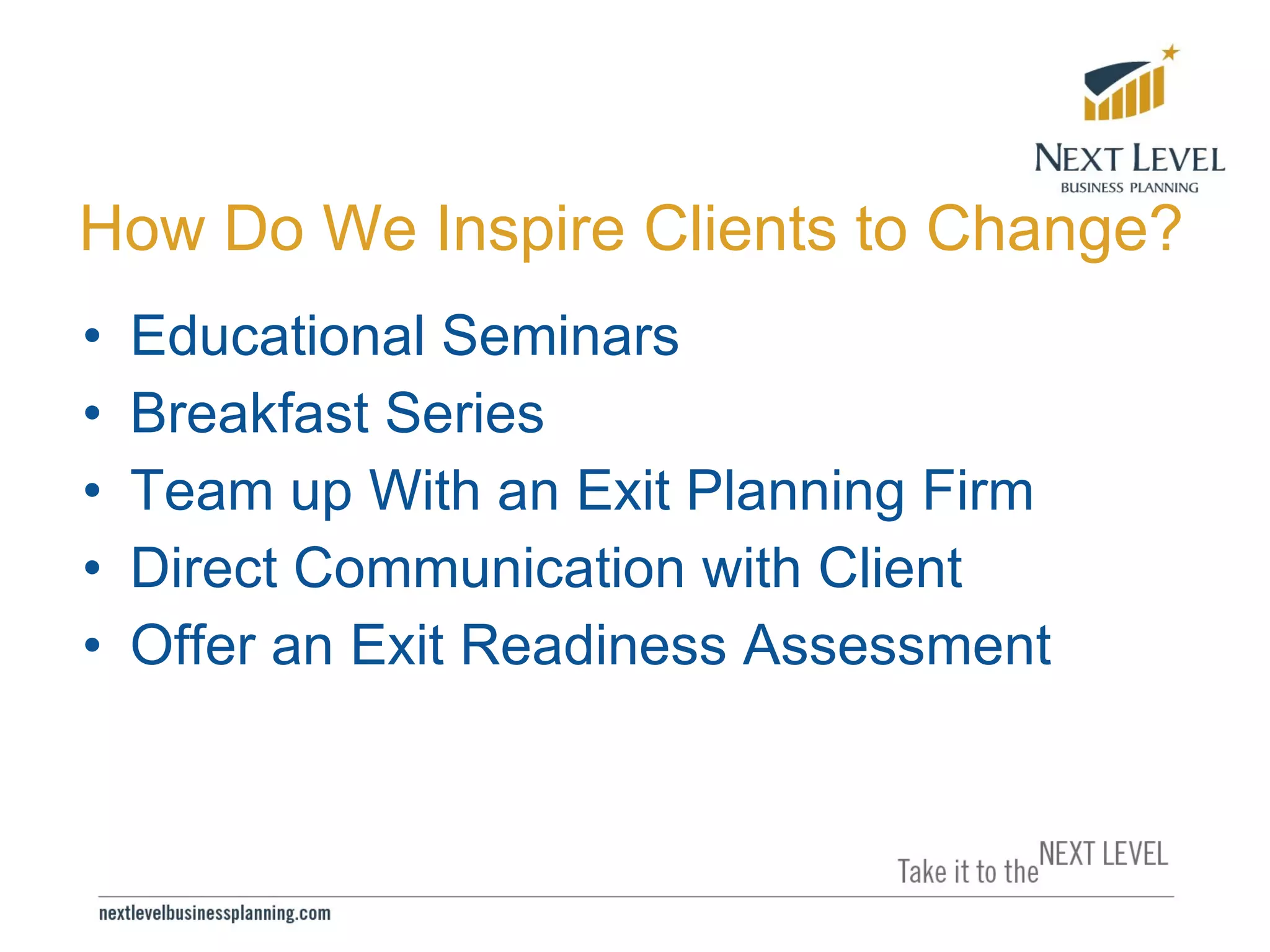 Exit Readiness Presentation For Accountants | PPT