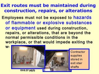 Exit routes very important | PPT