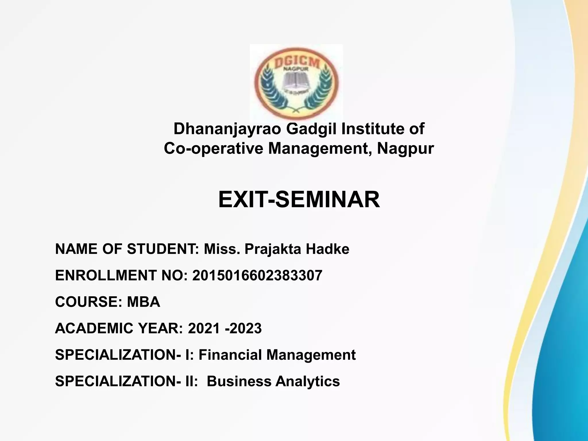 Exit Seminar By Prajakta.pdf