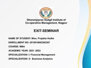 Exit Seminar By Prajakta.pdf