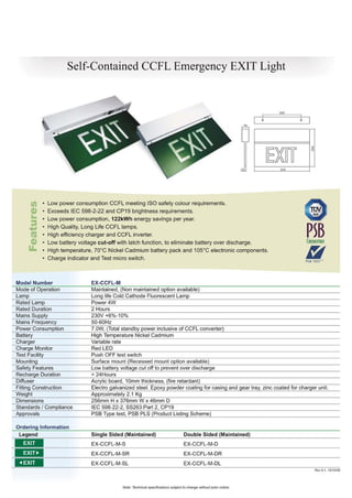 LED Emergency EXIT Light | PDF
