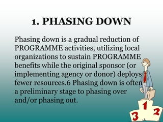 Exit strategy in development programme | PPTX