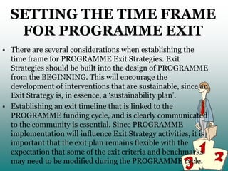 Exit strategy in development programme | PPTX