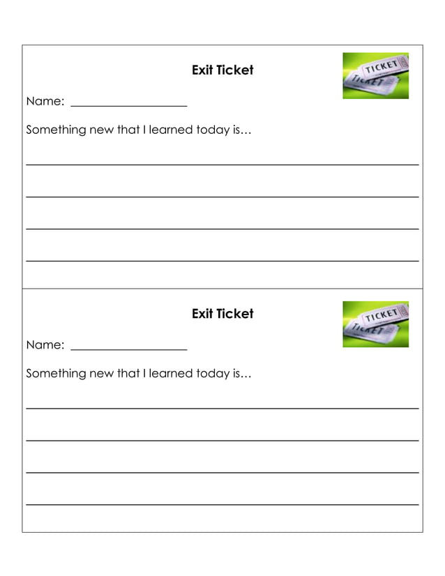 Exit ticket.template | DOCX