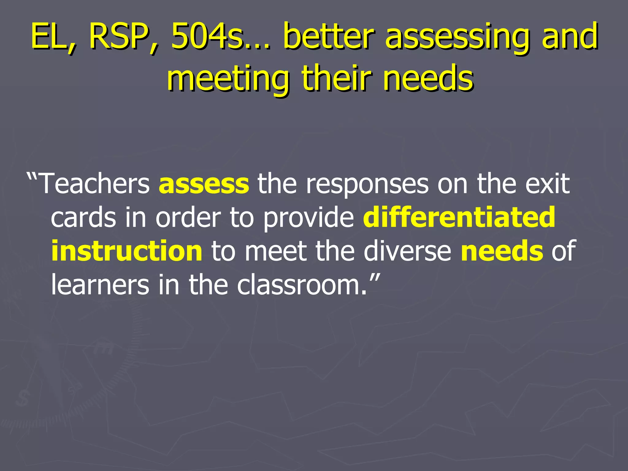 Exit tickets, a tool for accountable learning | PPT