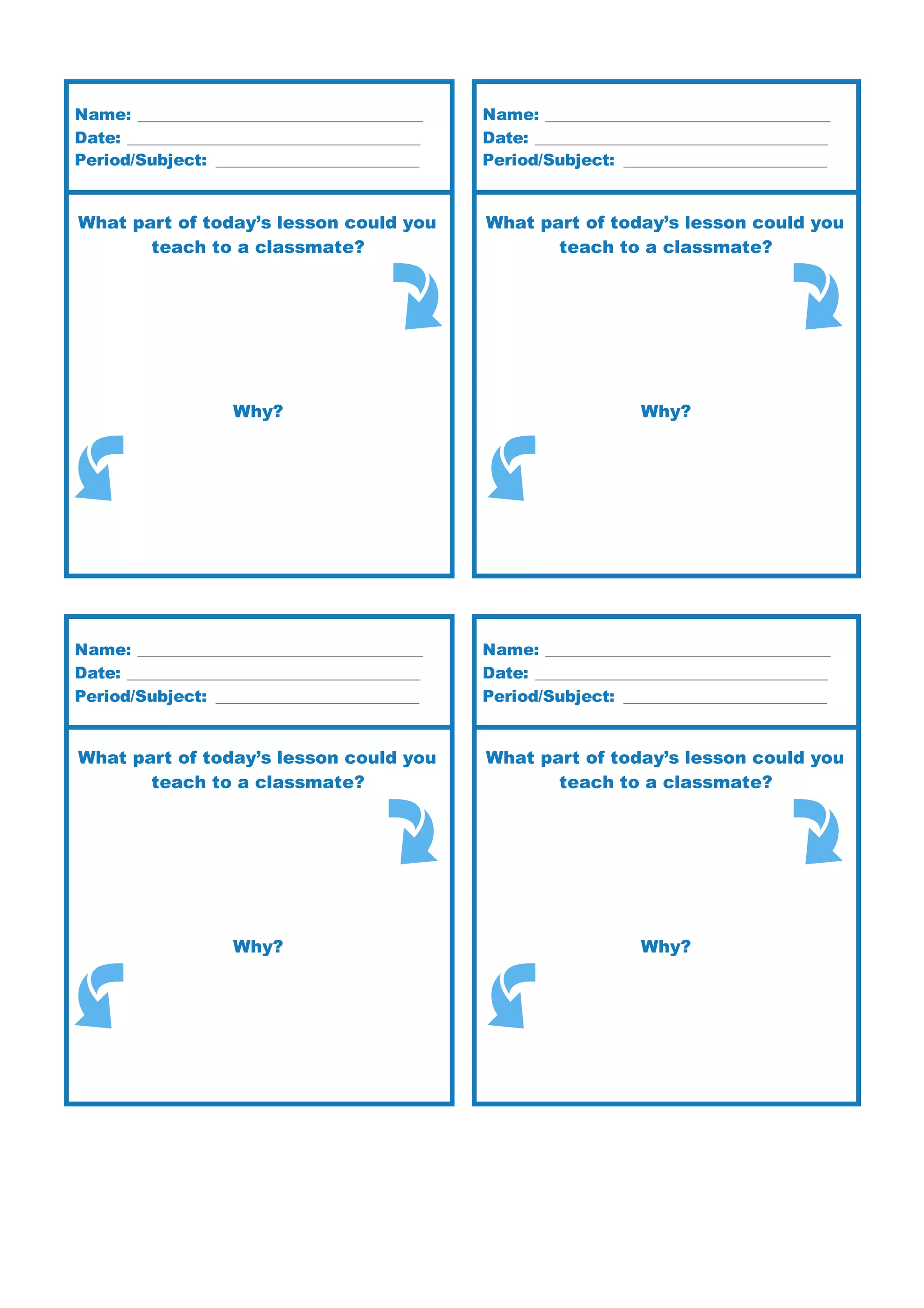 Exit tickets templates | PDF