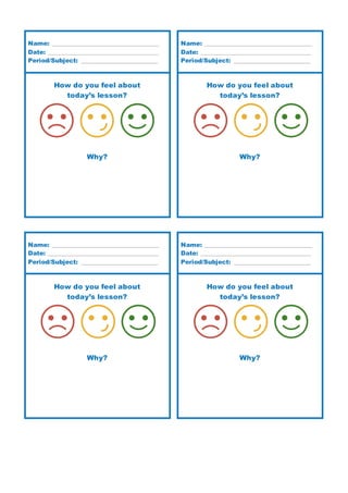 Exit tickets templates | DOCX