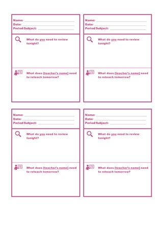 Exit tickets templates | PDF