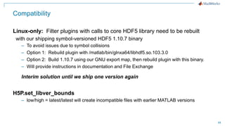 MATLAB Modernization on HDF5 1.10