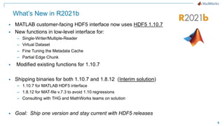 MATLAB Modernization on HDF5 1.10