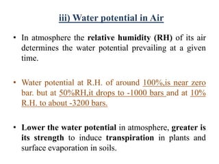 Properties and functions of water in plants and soil | PPTX