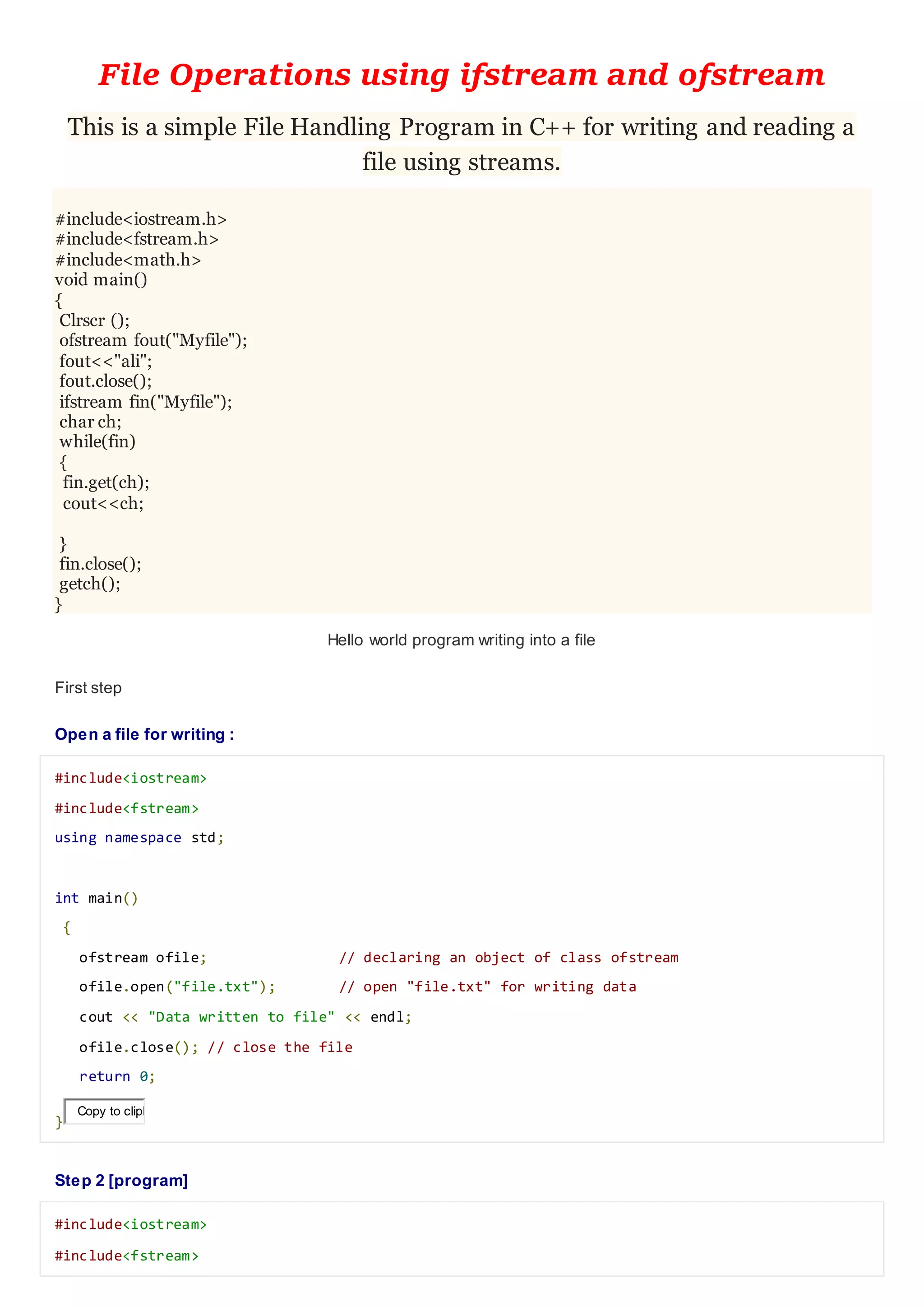Exmaples of file handling | PDF