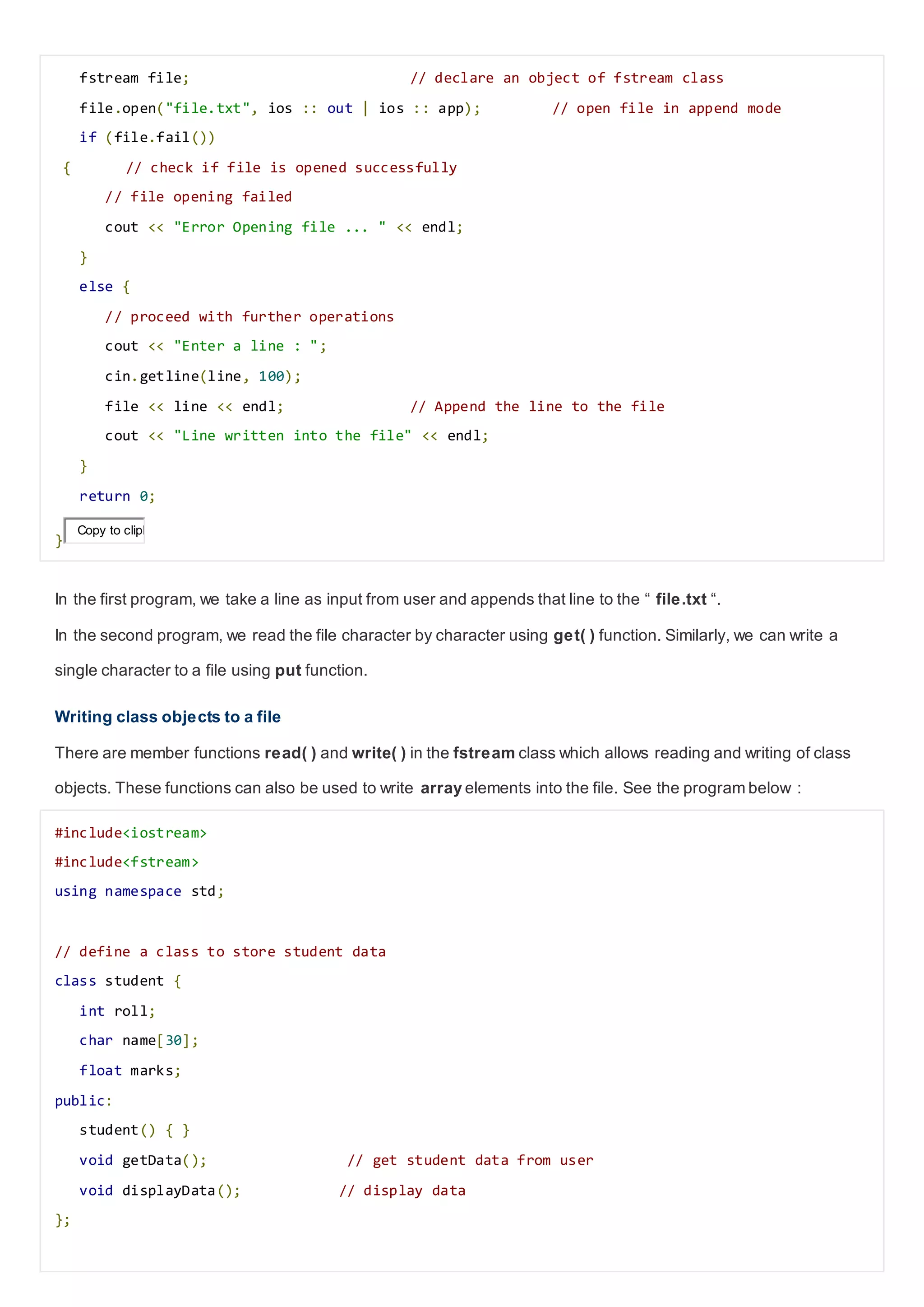 Exmaples of file handling | PDF