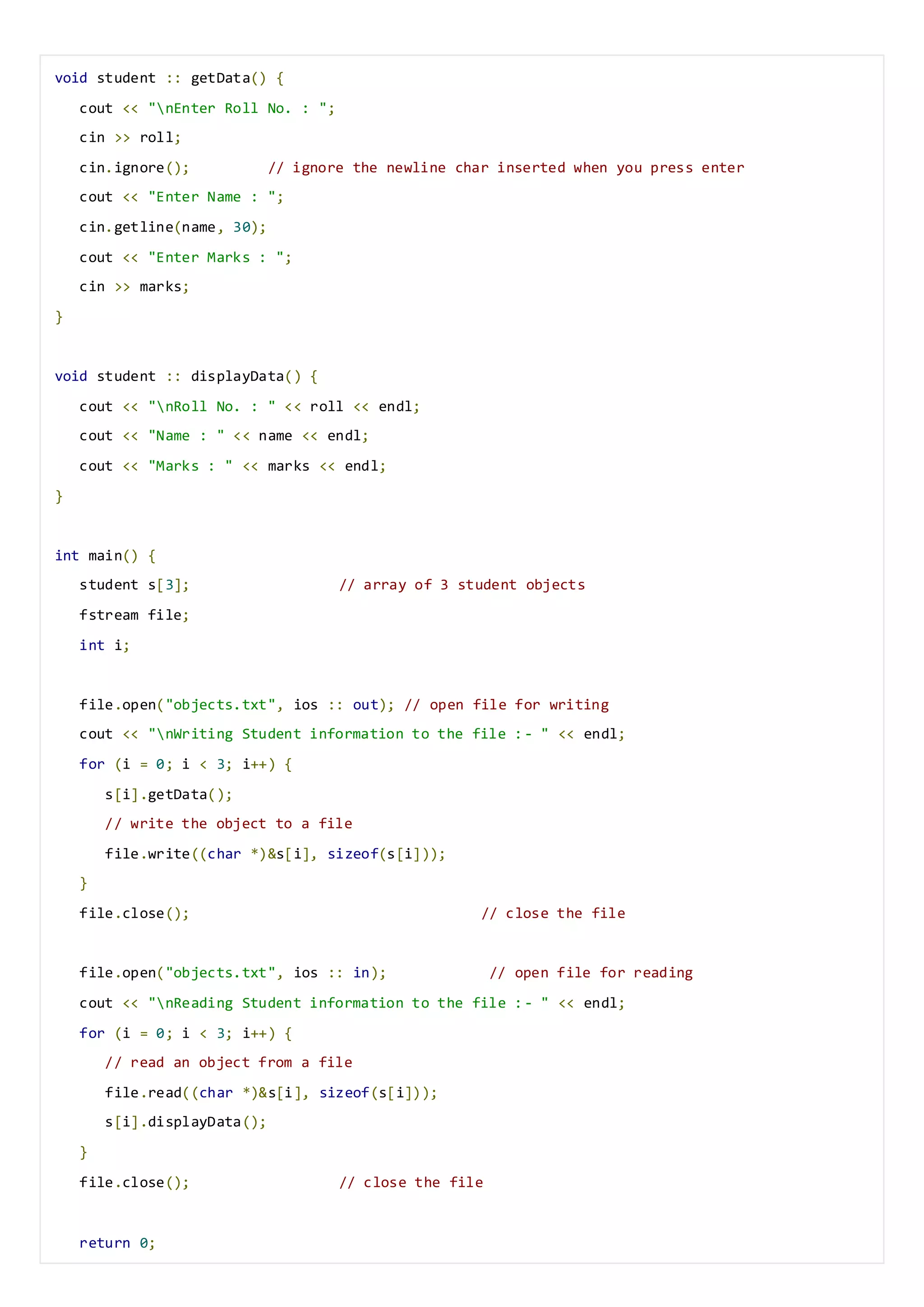 Exmaples of file handling | PDF