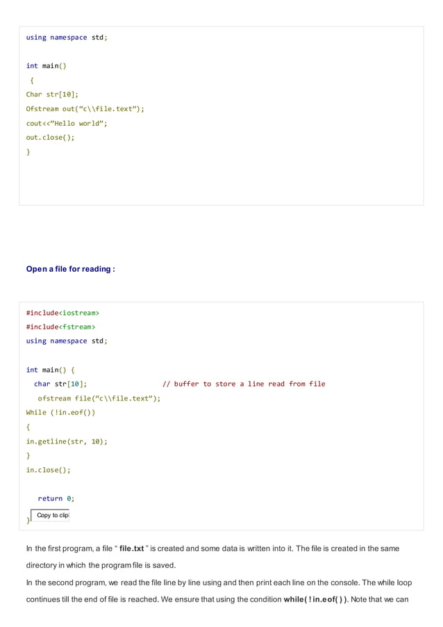 Exmaples of file handling | PDF