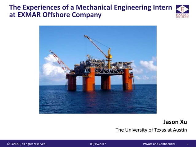 EXMAR Mechanical Intern Presentation | PPT