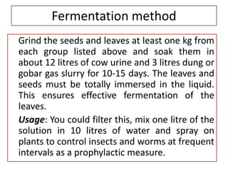 Preparation of different organic solutions | PPTX