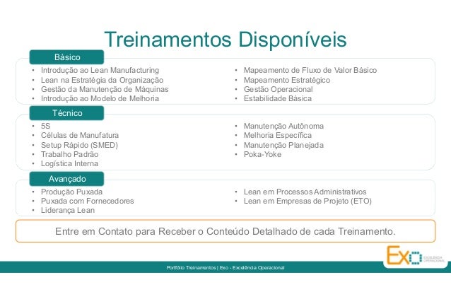 Portfólio de Treinamentos | Exo - Excelência Operacional
