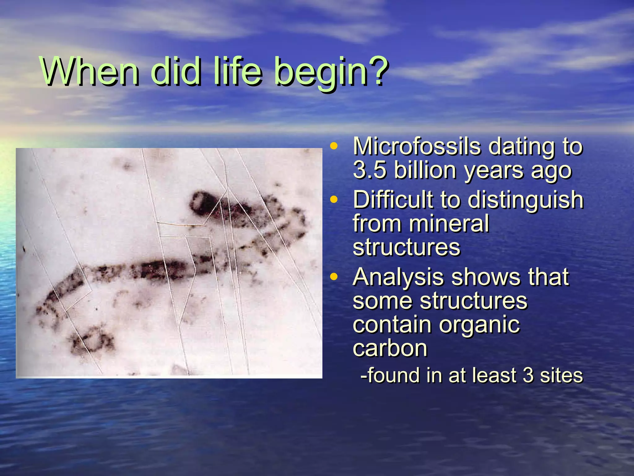 Origins of Life on Earth | PPT