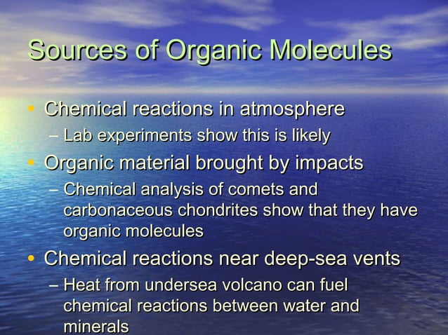 Origins of Life on Earth | PPT