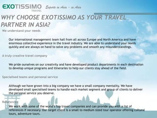 Introduction of Exotissimo Travel (Thailand) Ltd. | PPTX