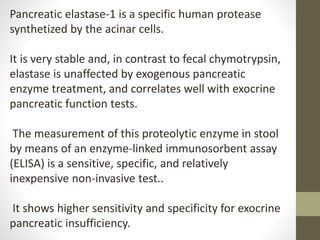 Exocrine pancreatic insufficiency - Dr Shaz Pamangadan | PPTX