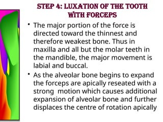 EXODONTIA technique and principles of tooth extraction | PPTX