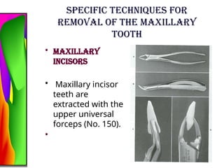 EXODONTIA technique and principles of tooth extraction | PPTX