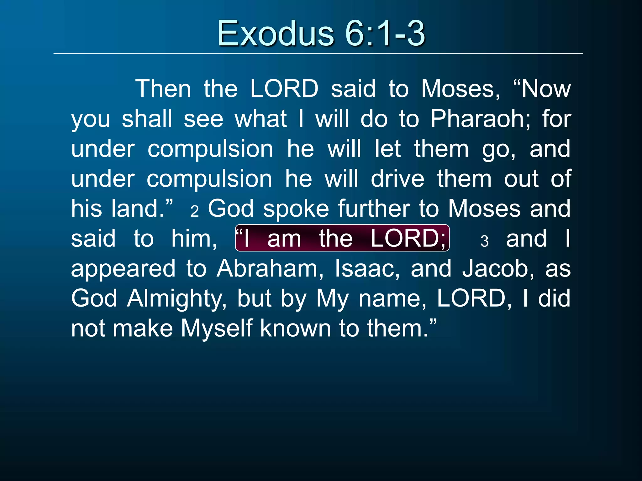 Exodus: 5 | PPT