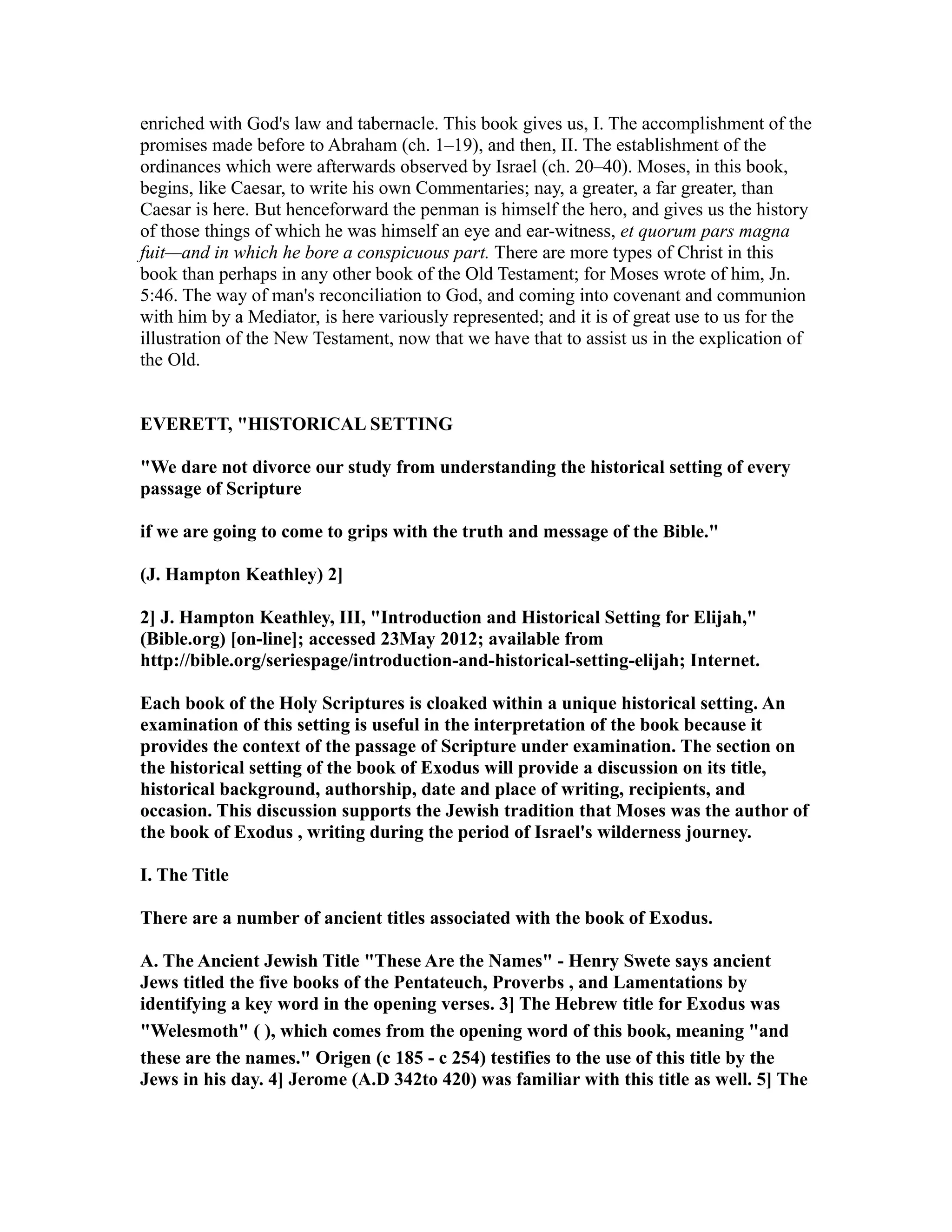 Exodus 1 commentary | RTF | Christianity | Religion & Spirituality