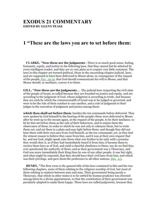 Exodus 21 commentary | PDF