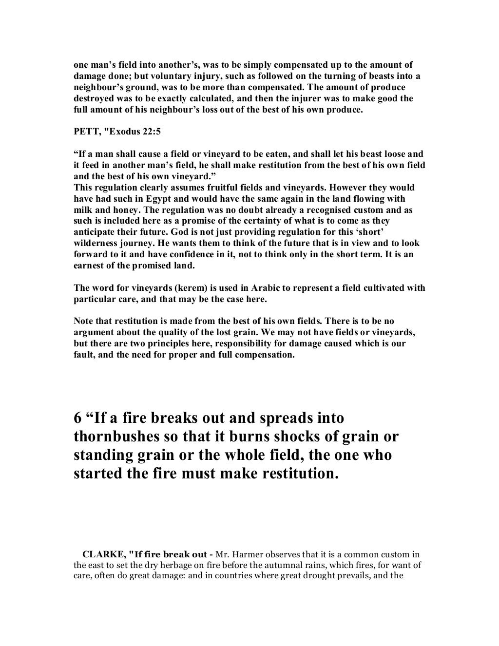 Exodus 22 Commentary Exodus 22 Commentary