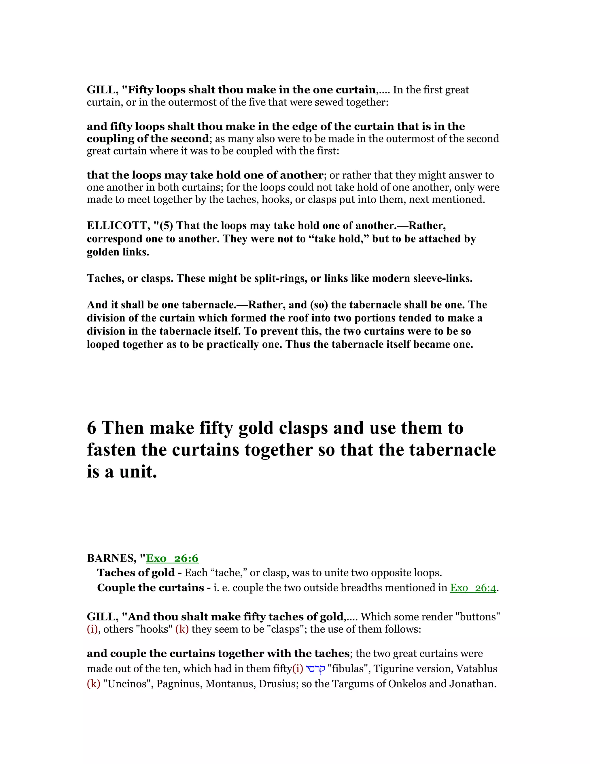 Exodus 26 commentary | PDF