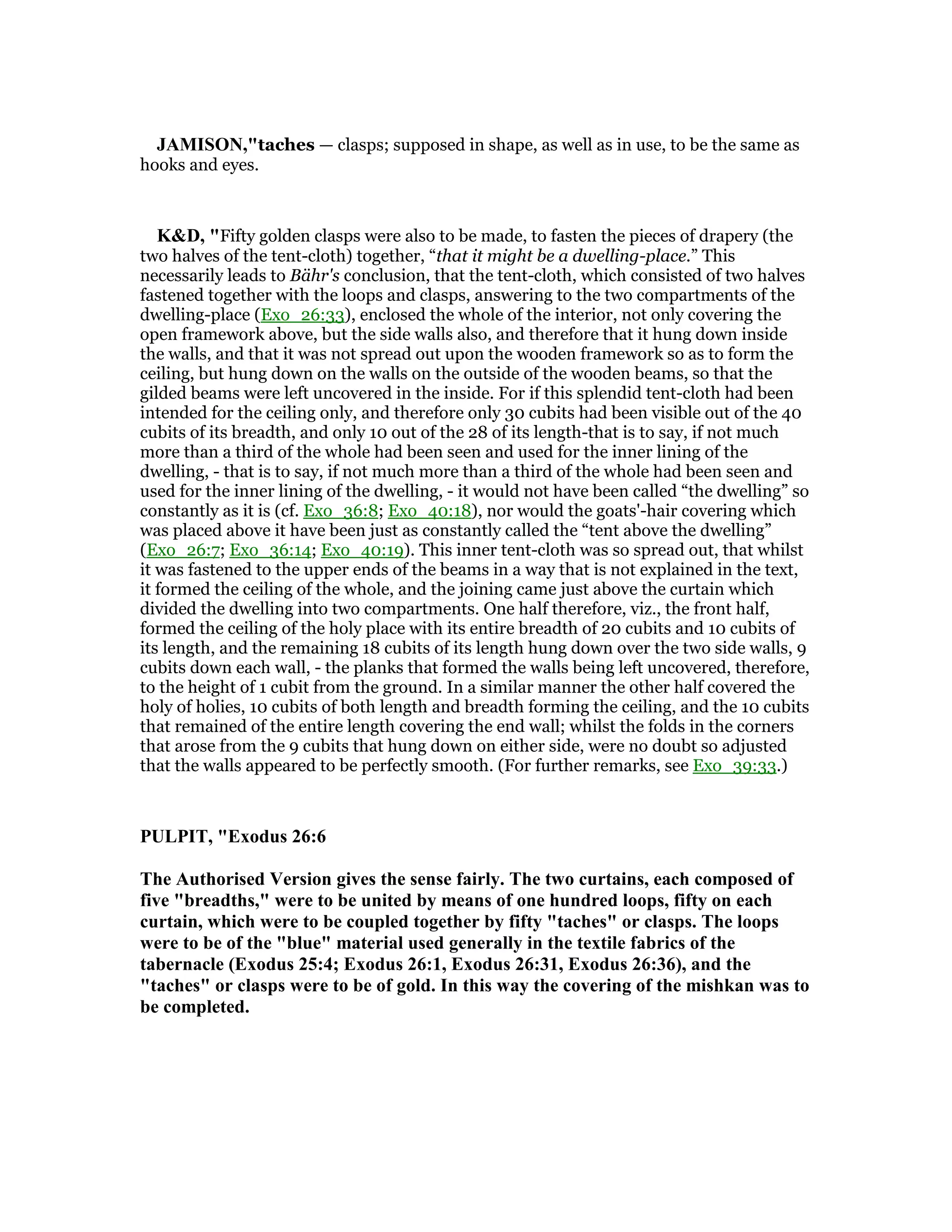 Exodus 26 commentary | PDF