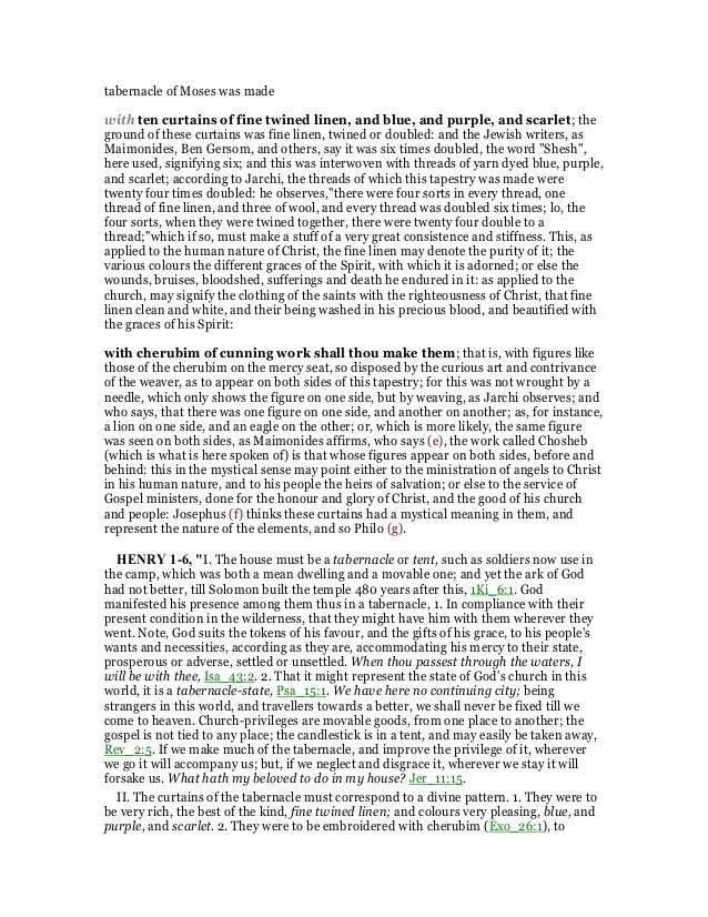 Exodus 26 Commentary Exodus 26 Commentary