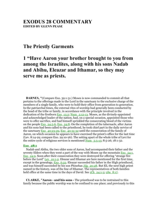 Exodus 28 commentary | PDF