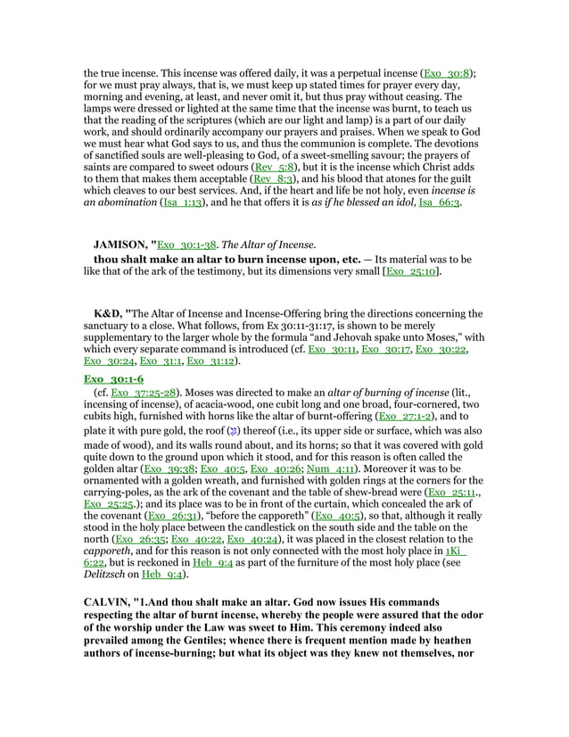 Exodus 30 Commentary Pdf
